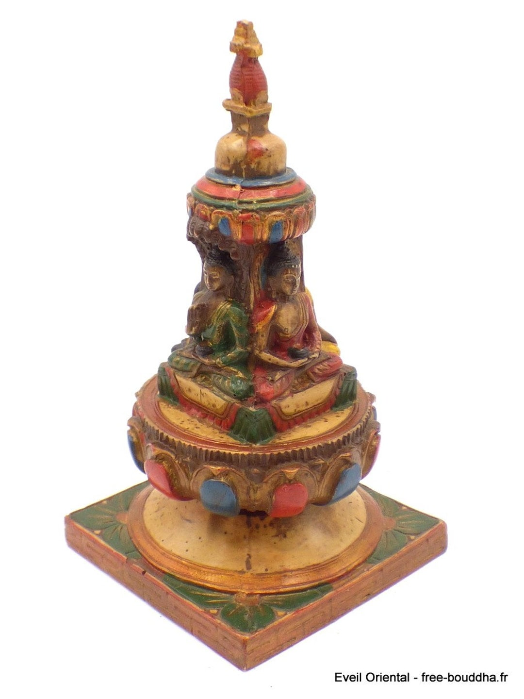 TIBETAN Travel STUPA 15 Cm Hand Painted, Buddhist Stupa, Stupa50 - Etsy
