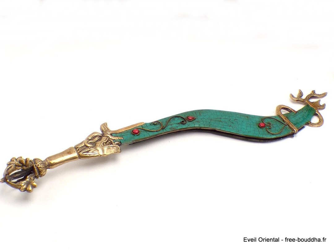 SWORD OF MANJUSHRI, Buddhist Dagger Set With Stones, Buddhist Ritual ...