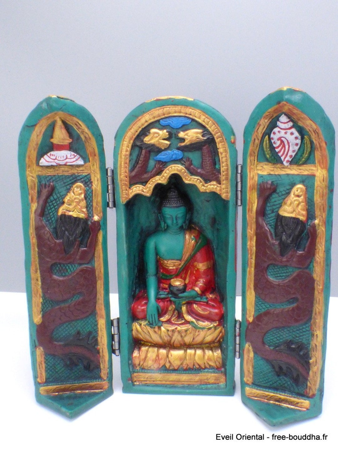 ALTAR BUDDHIST TEMPLE Triptych 20 Cm Handmade, TRYP5 - Etsy