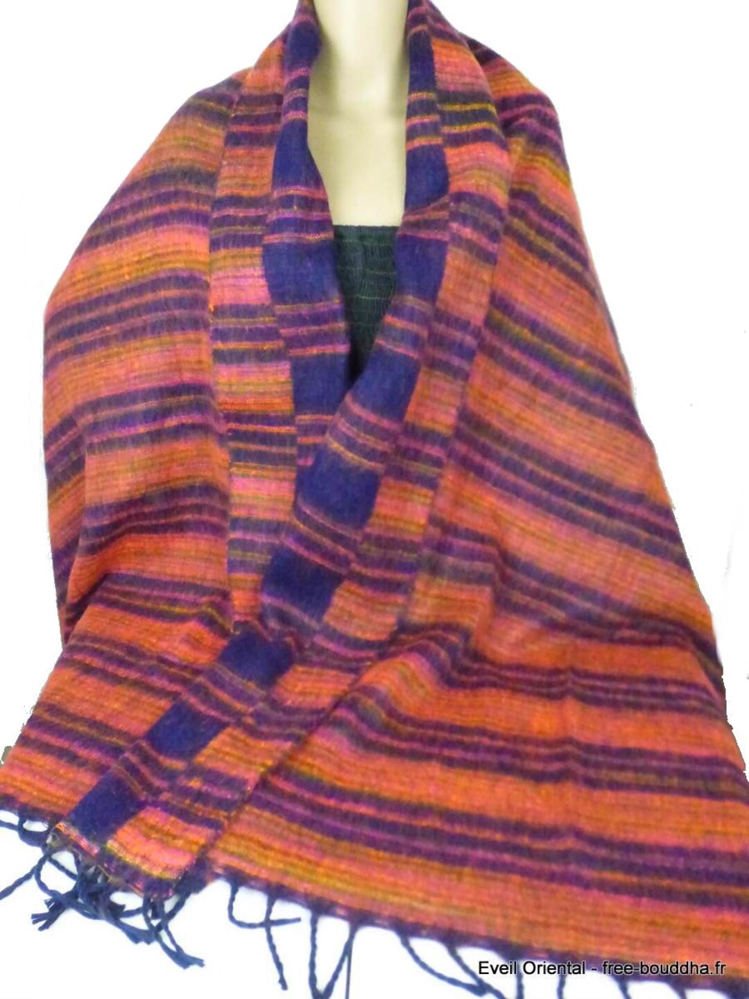 LARGE NEPAL SHAWL in Rusty Purple Yak Wool 100 X 200 Cm, Yak Wool Shawl ...
