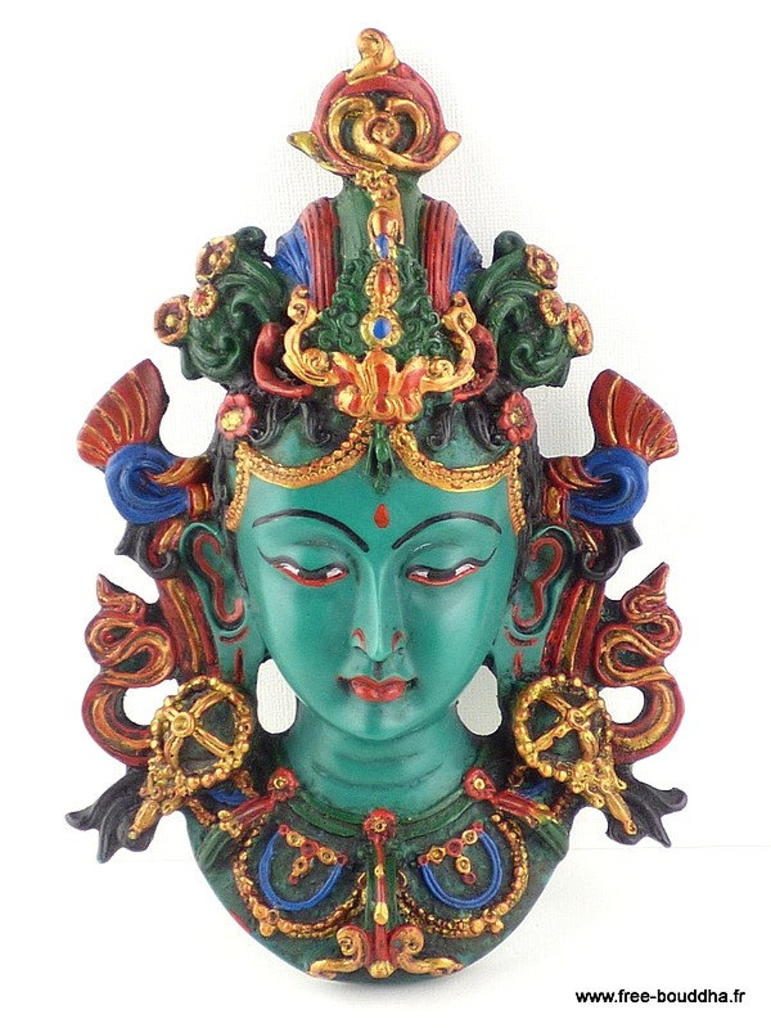 GREEN TARA STATUE Hand Painted Wall Mask, MASKTV3 - Etsy