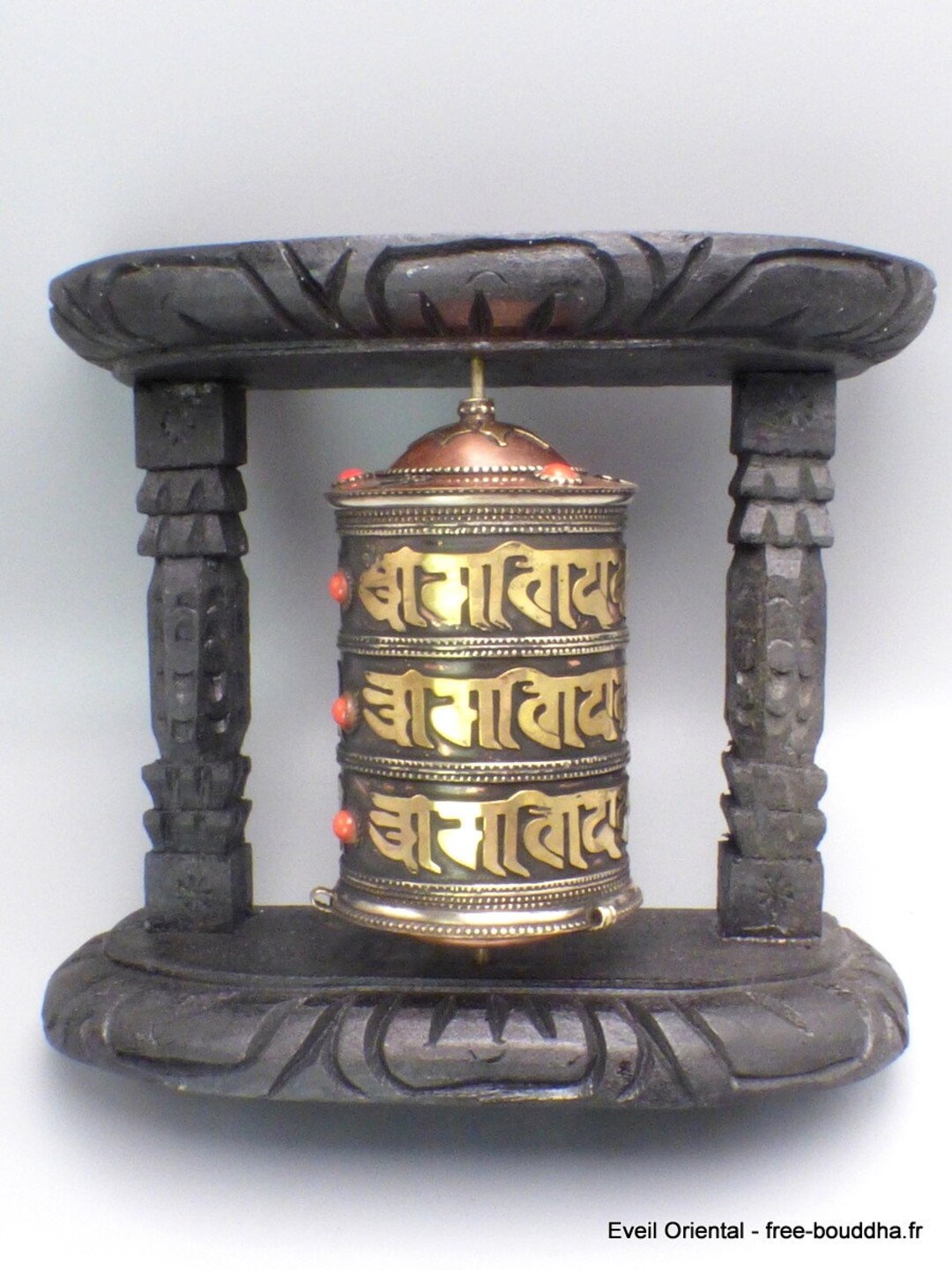Tibetan Wall-mounted PRAYER WHEEL 3 Black Wood Mantlas 5 Cm - Etsy