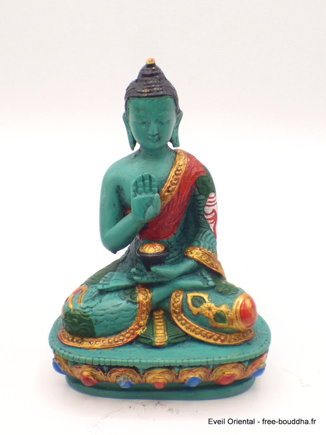 Hand-painted Resin PROTECTIVE BUDDHA Statuette, BV3 - Etsy