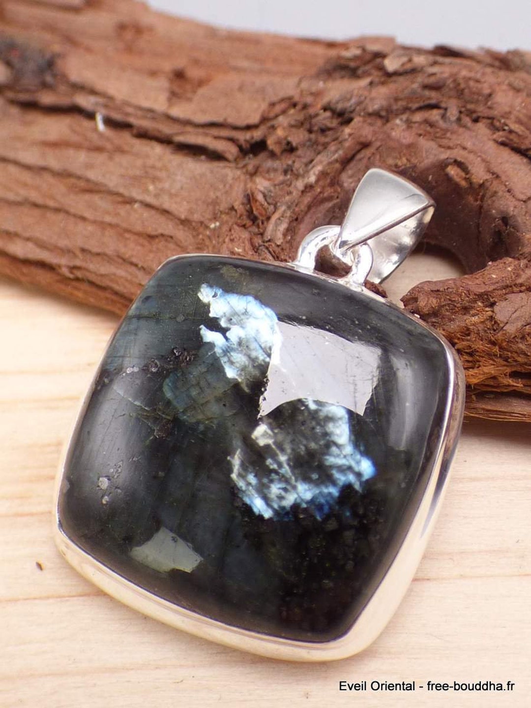 LARVIKITE Jewel Black MOONSTONE Square Pendant Silver 925, YM12.5 - Etsy