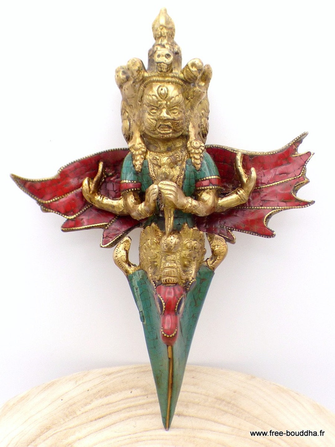 Rare Buddhist Phurba Tibetan Dagger Sword in Brass and Natural - Etsy