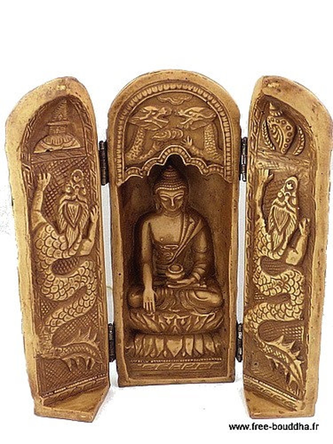 Portable Altar Temple Triptych Buddha, Travel Altar Meditation Ritual ...
