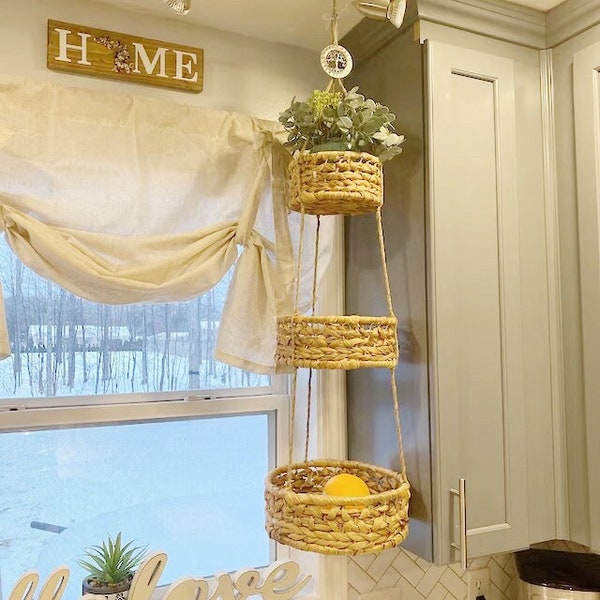 3 Tiered Hanging Basket - Etsy