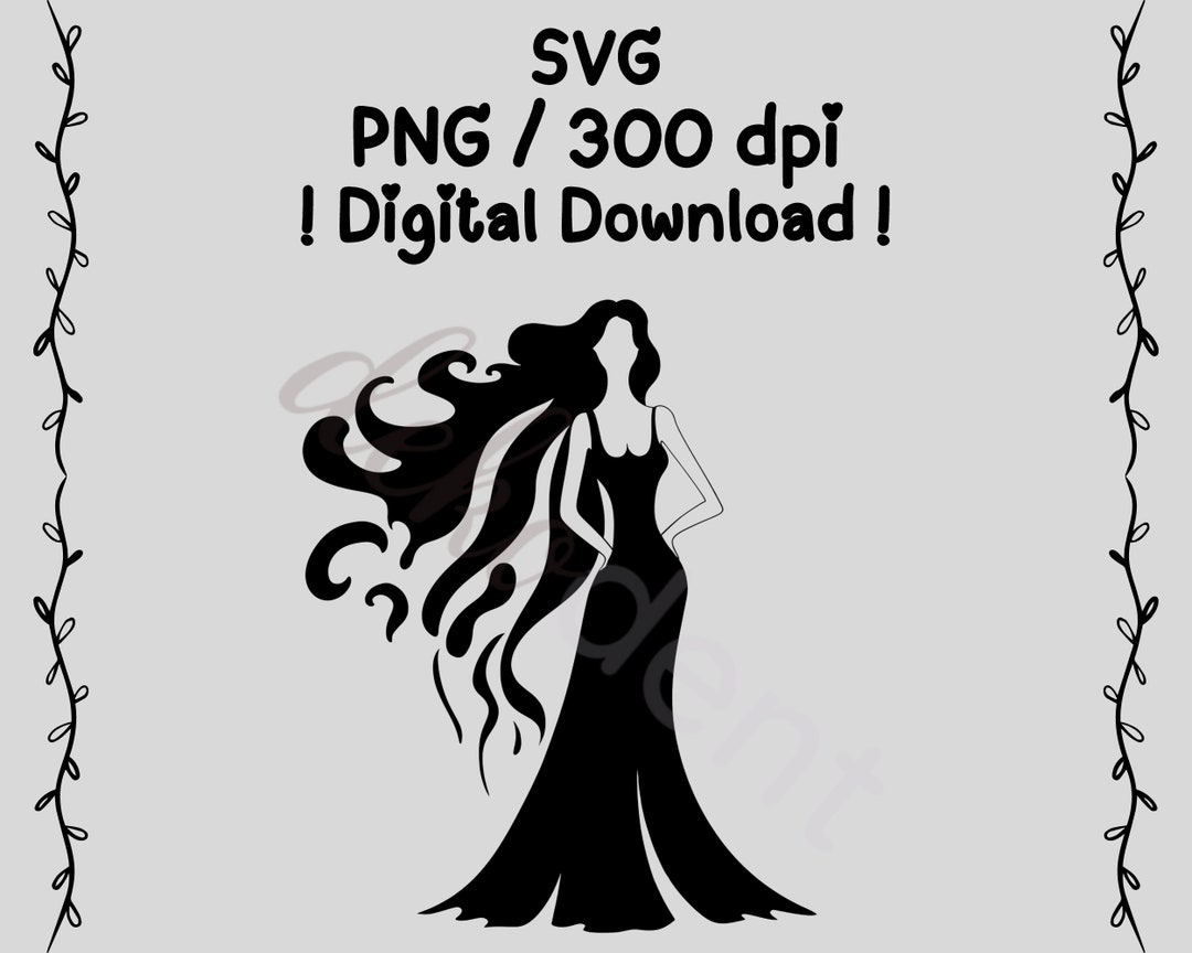 Silhouette Woman Vintage 70s PNG, SVG Digital Download Sublimation - Etsy