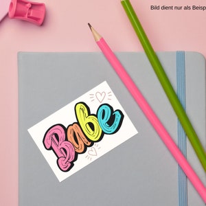 Babe Lettering Doodle Clipart PNG 300dpi Digital Download Sublimation ...