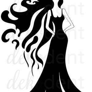 Silhouette Woman Vintage 70s PNG, SVG Digital Download Sublimation - Etsy