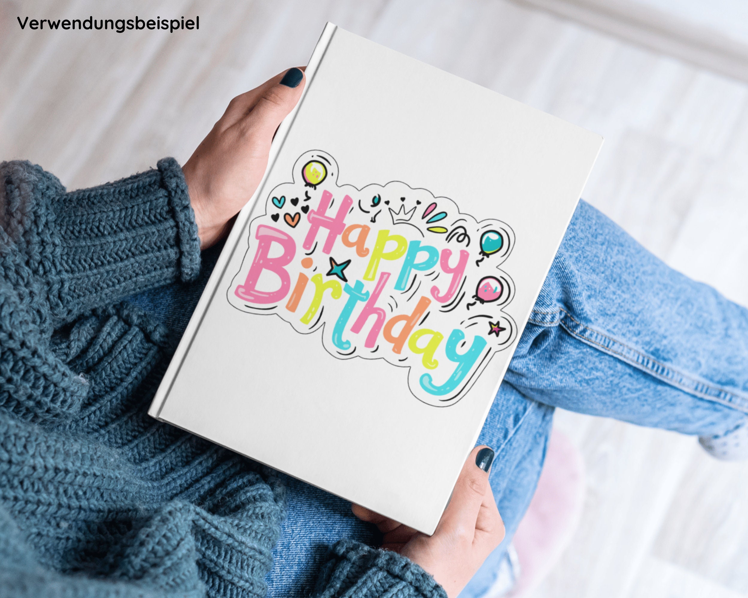 Happy Birthday Doodle Clipart Png300dpi Digital Download Sublimation ...