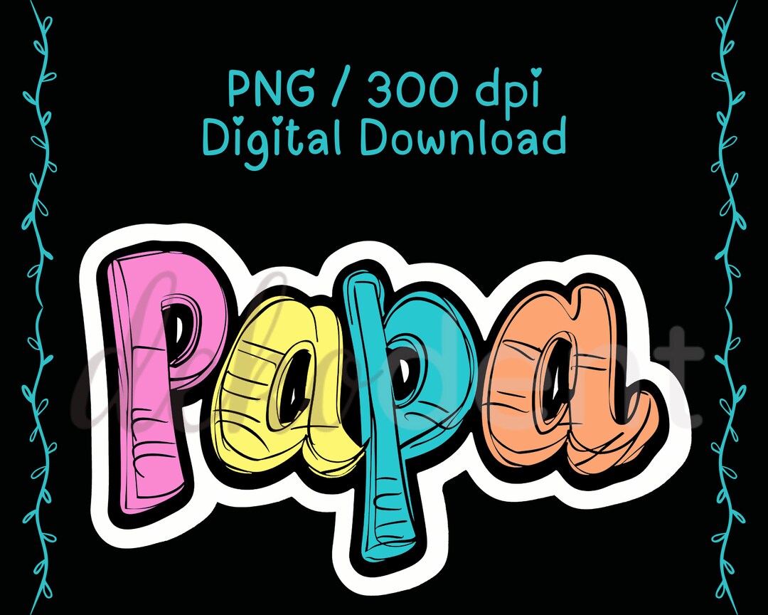 Dad Lettering | Doodle Clipart | PNG 300dpi | Digital Download ...