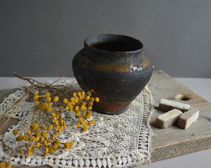 Very Old Antique Ancient Clay Vessel Rustic Bowl Antique Clay Pitcher ...