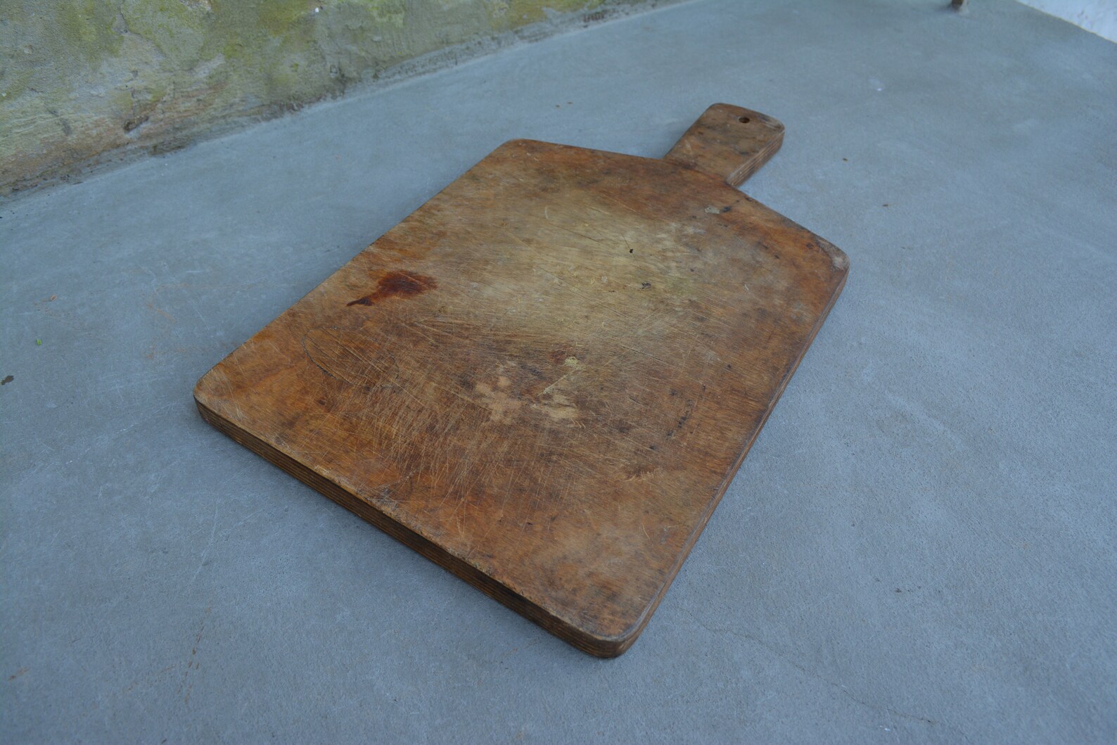 Antique rustic cutting board with food chopper Bread board | Etsy