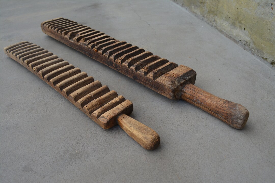 Antique Primitive Carved Wooden Mangle Boards Set of 2 - Etsy