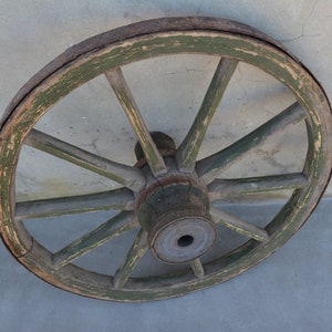 Antique Wheel - Antique Rustic Decor - Wooden Wall Decor - Round Wall ...