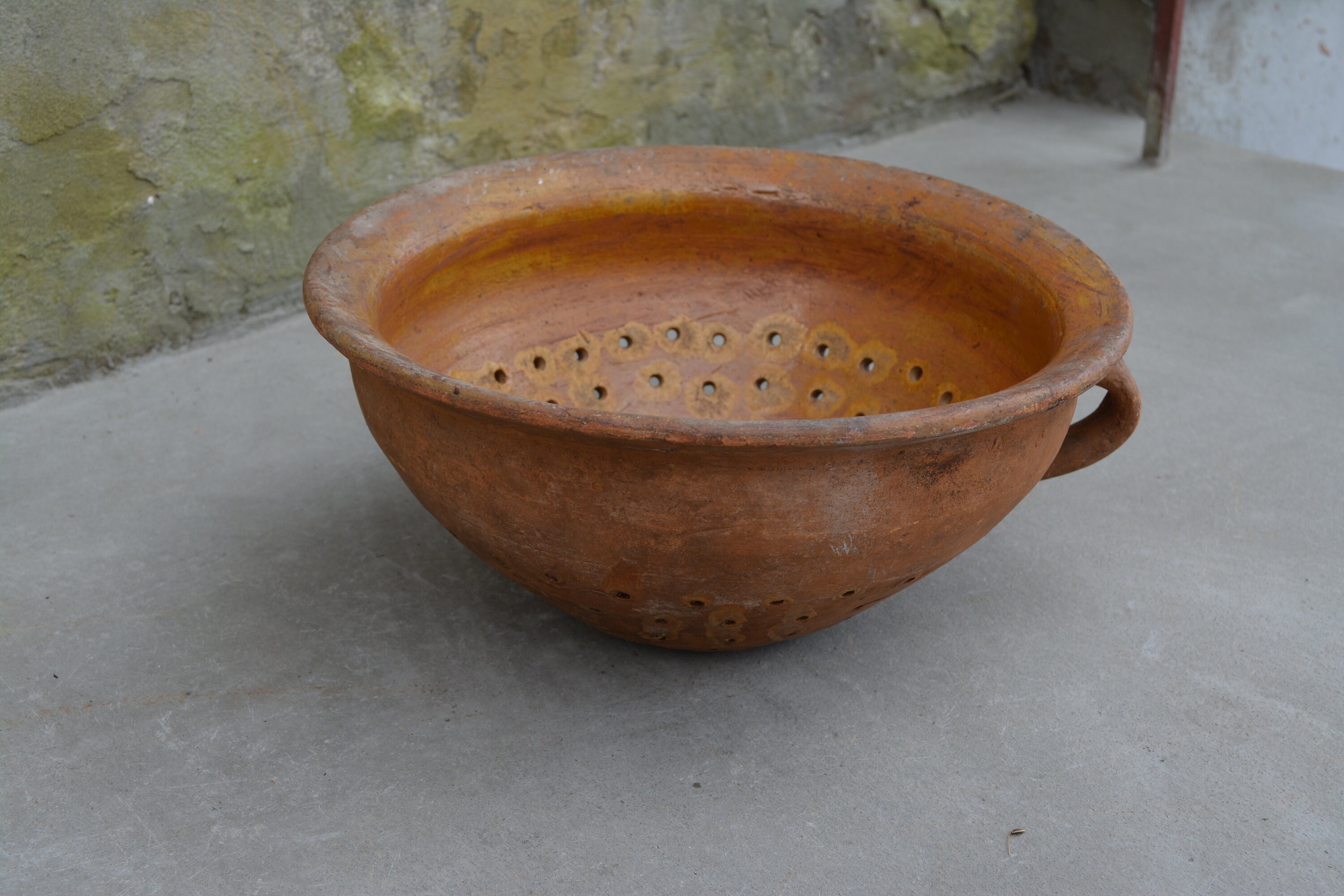 Very old antique ancient clay sieve Rustic bowl Antique | Etsy