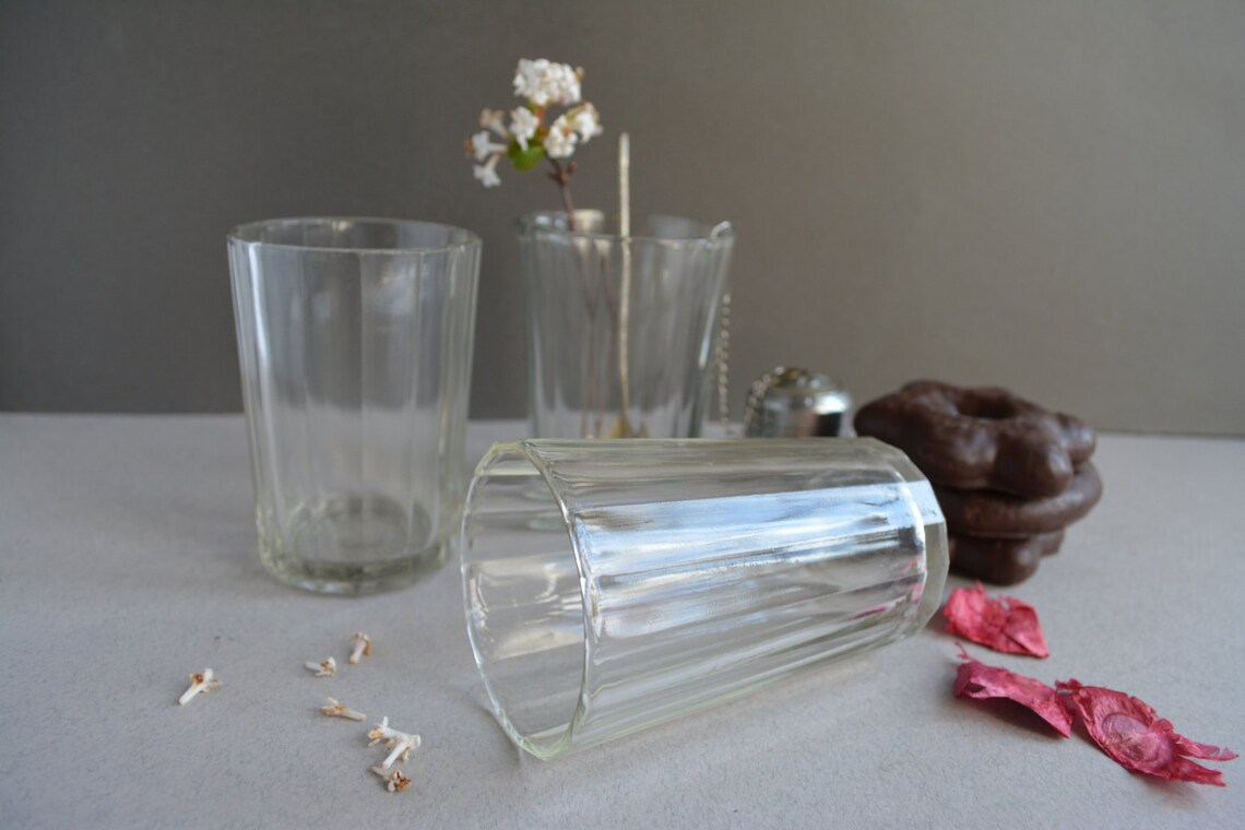 Soviet Vintage Drinking Glasses Granyonyi Stakan Set Of 3 Etsy