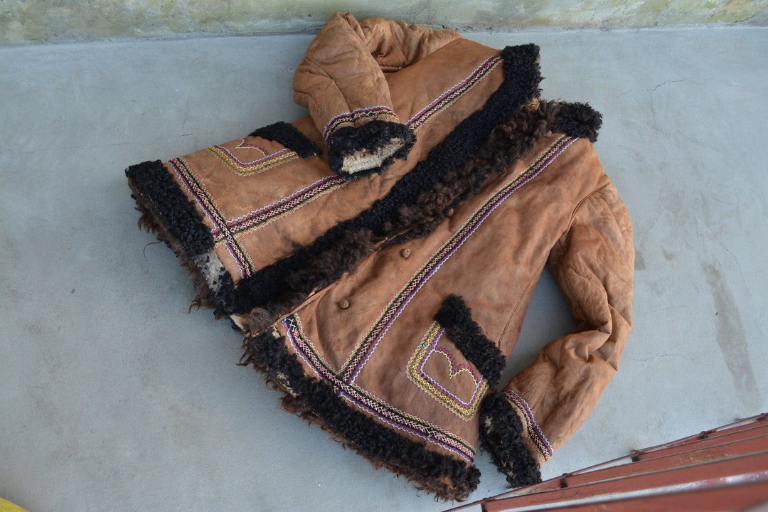 Vintage Fall Winter Coat Man's and Woman's Rustic Coat Ukrainian Folk ...