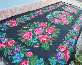 Vintage Handwoven Wool Traditional Ukrainian Rug Carpet | Etsy