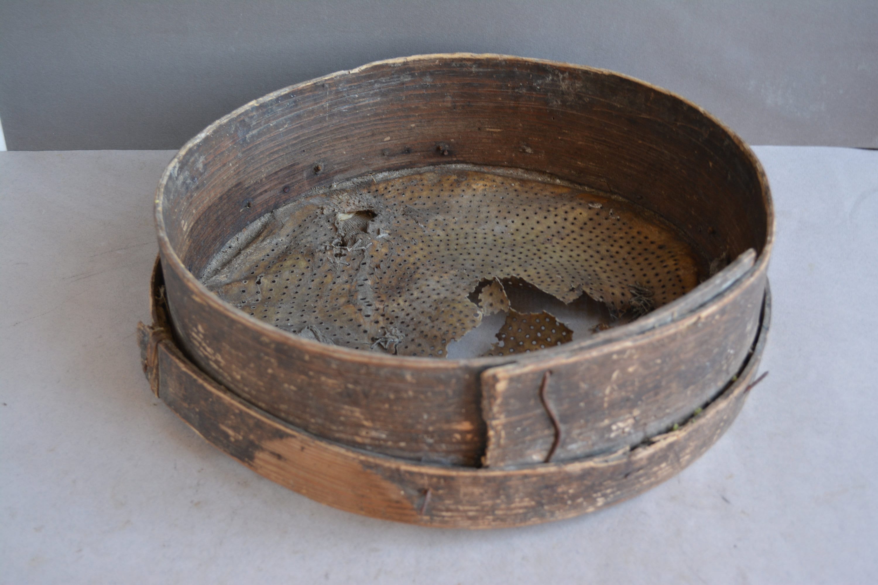 Antique Primitive Wood Sieve Antique Natural Wood Sifter | Etsy