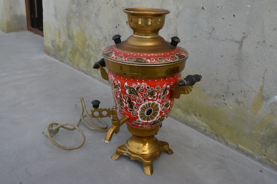 Samovar Russian Large Tea Pot Vintage Soviet Hot Water | Etsy