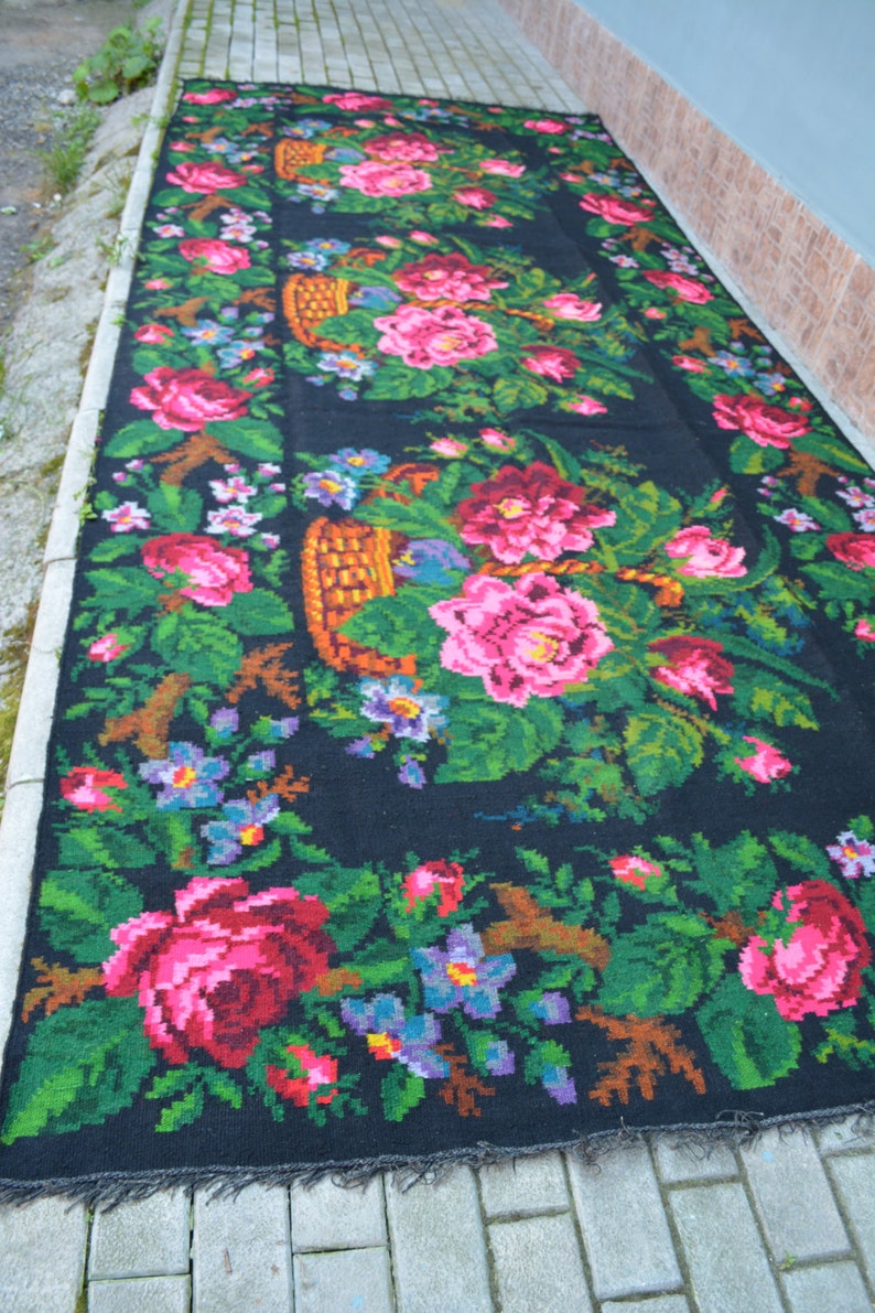 Vintage Handwoven Wool Traditional Ukrainian Rug Carpet - Etsy
