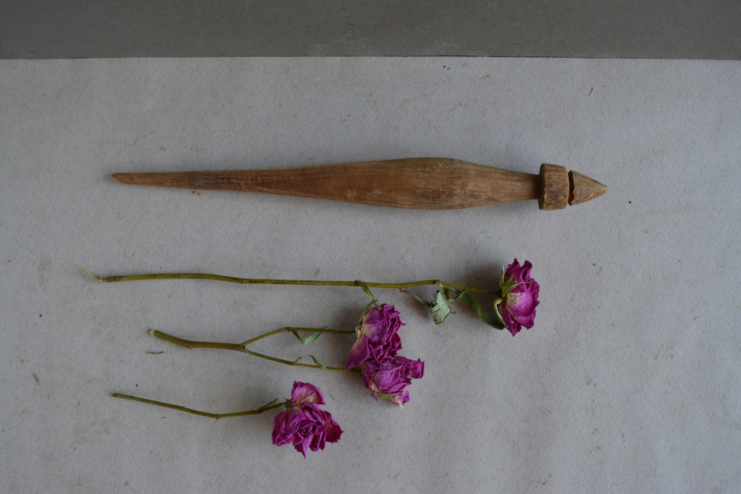 Wood Drop Spindle Hand Turned Wooden Top Whorl Drop Spindle Rustic Home ...