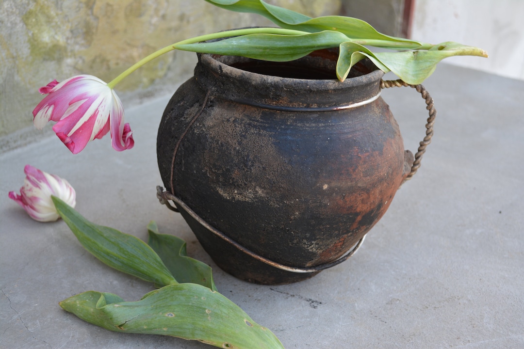Very Old Antique Ancient Clay Vessel - Rustic Bowl - Antique Clay ...