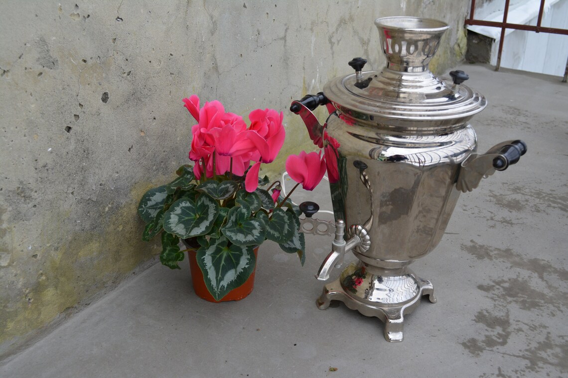 Samovar Russian Large Tea Pot Vintage Soviet Hot Water - Etsy