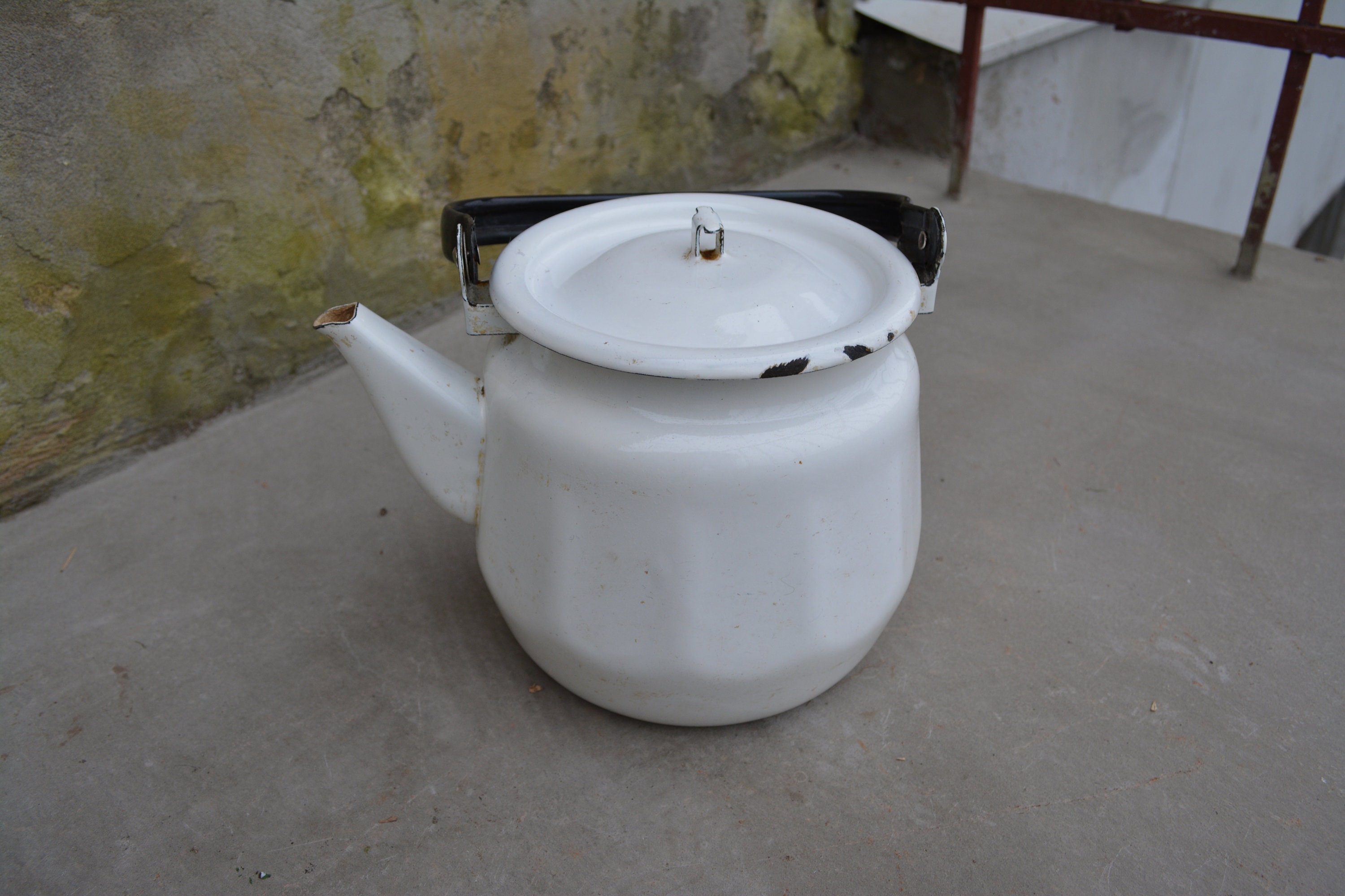 Vintage Soviet kettle Large USSR Teapot Enamel Kettle | Etsy