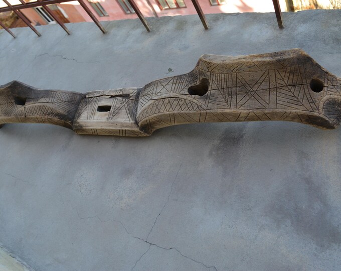 Antique Oxen Yoke - Primitive Farm Tool - Rustic Oxen Yoke - - Etsy