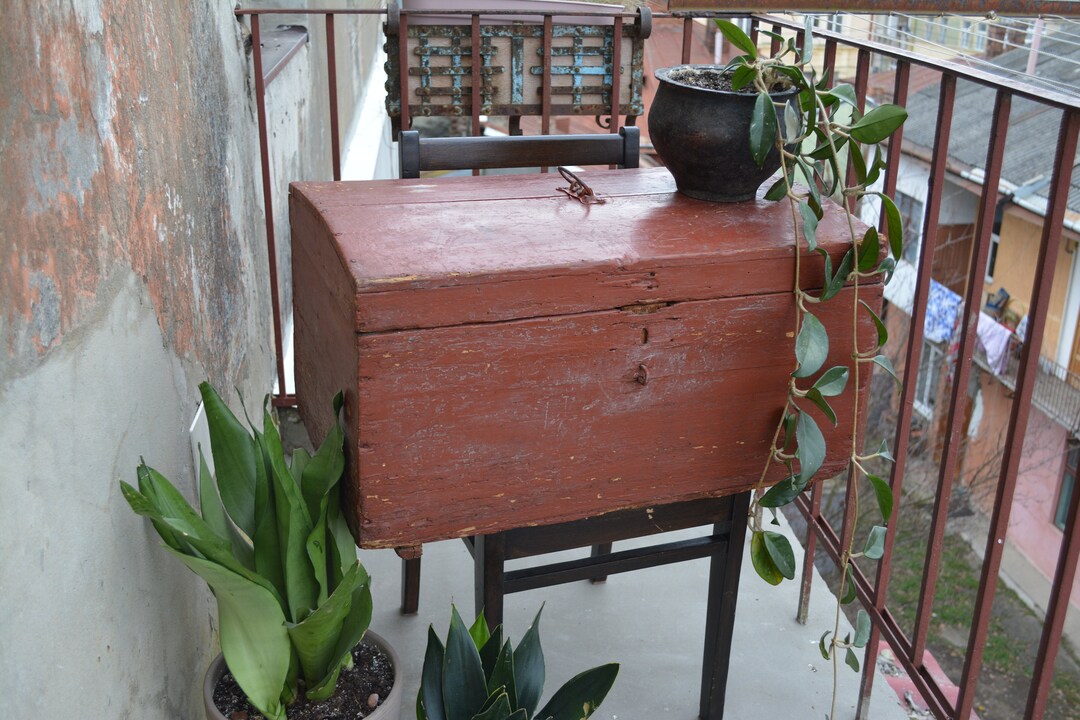 Vintage Wooden Box - Wooden Chest - Small Wooden Box - Primitive ...