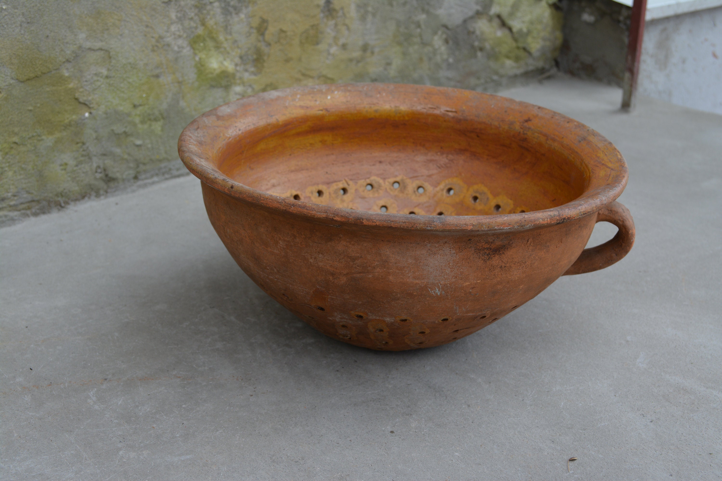 Very old antique ancient clay sieve Rustic bowl Antique | Etsy
