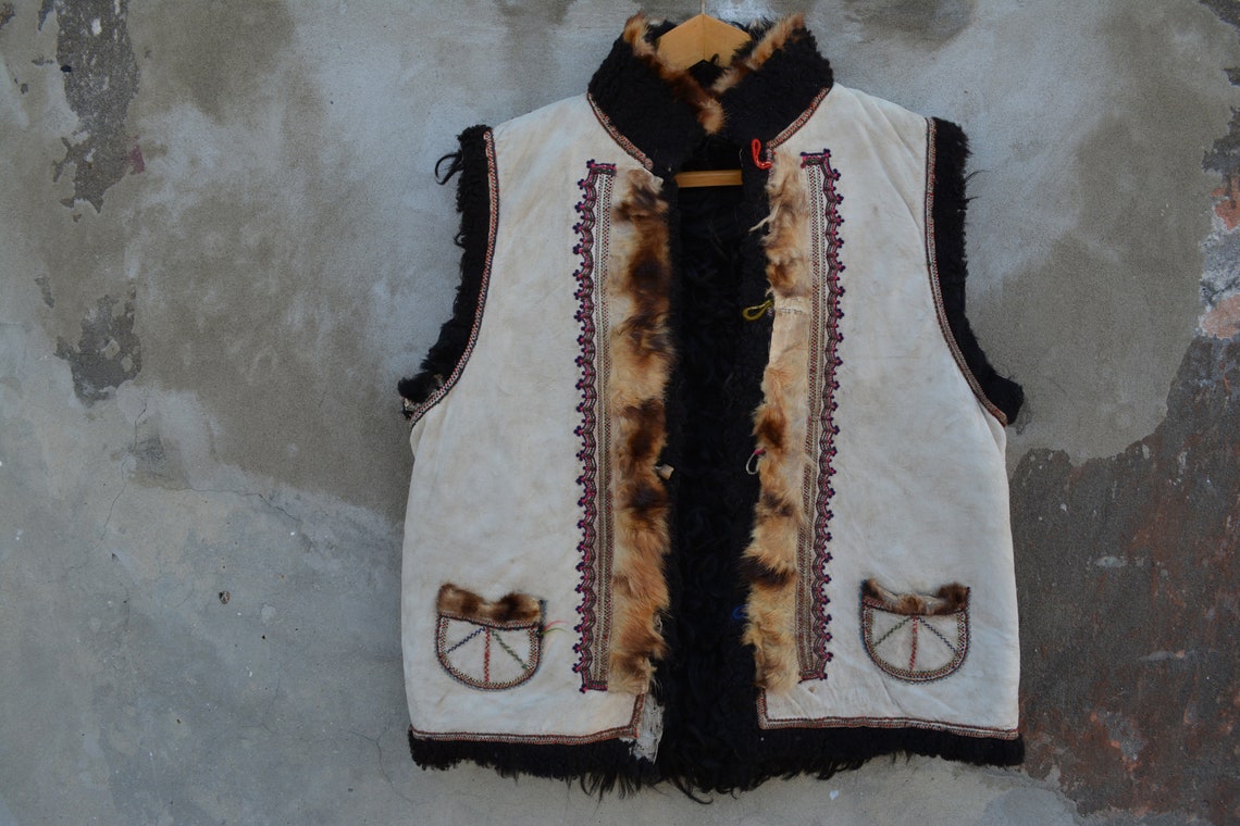 Antique Ukrainian vest Traditional Ukrainian sleeveless | Etsy