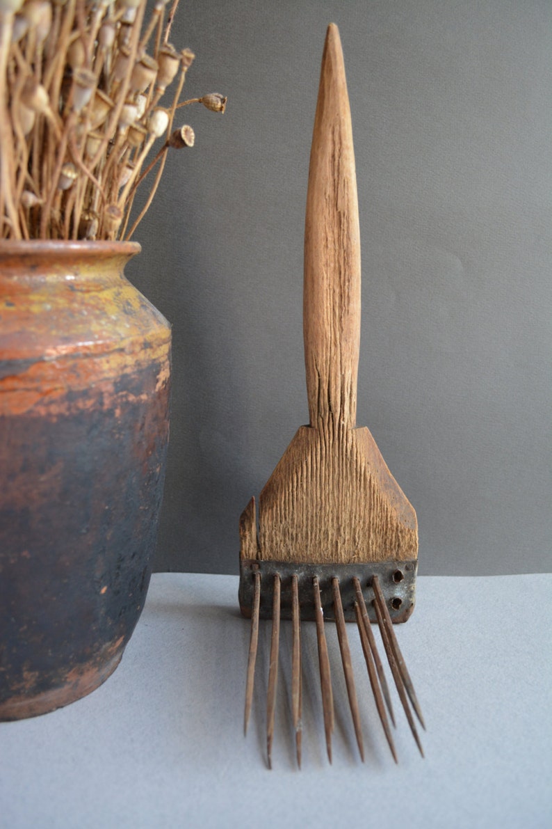 Antique Wool Comb 1930ies Wool Carder Primitives Rustic - Etsy