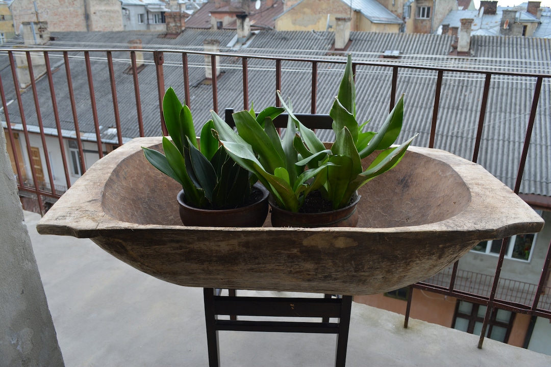Antique Primitive Wooden Dough Bowl - Old Bowl - Antique Natural Wood ...
