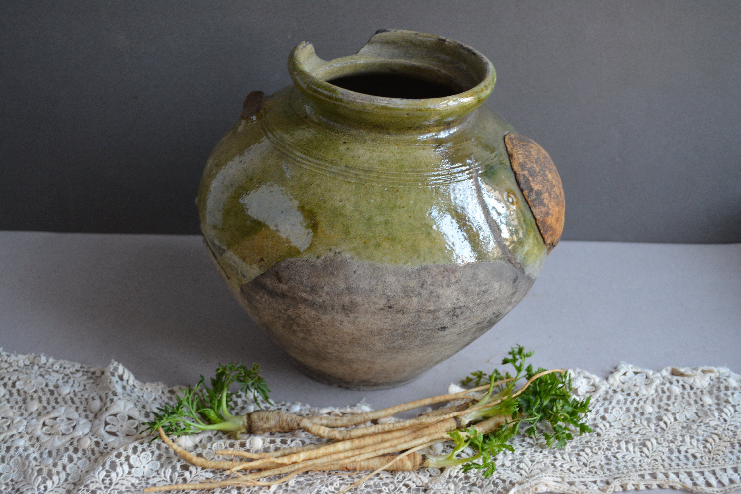 Very Old Antique Ancient Clay Vessel - Rustic Bowl - Antique Clay ...