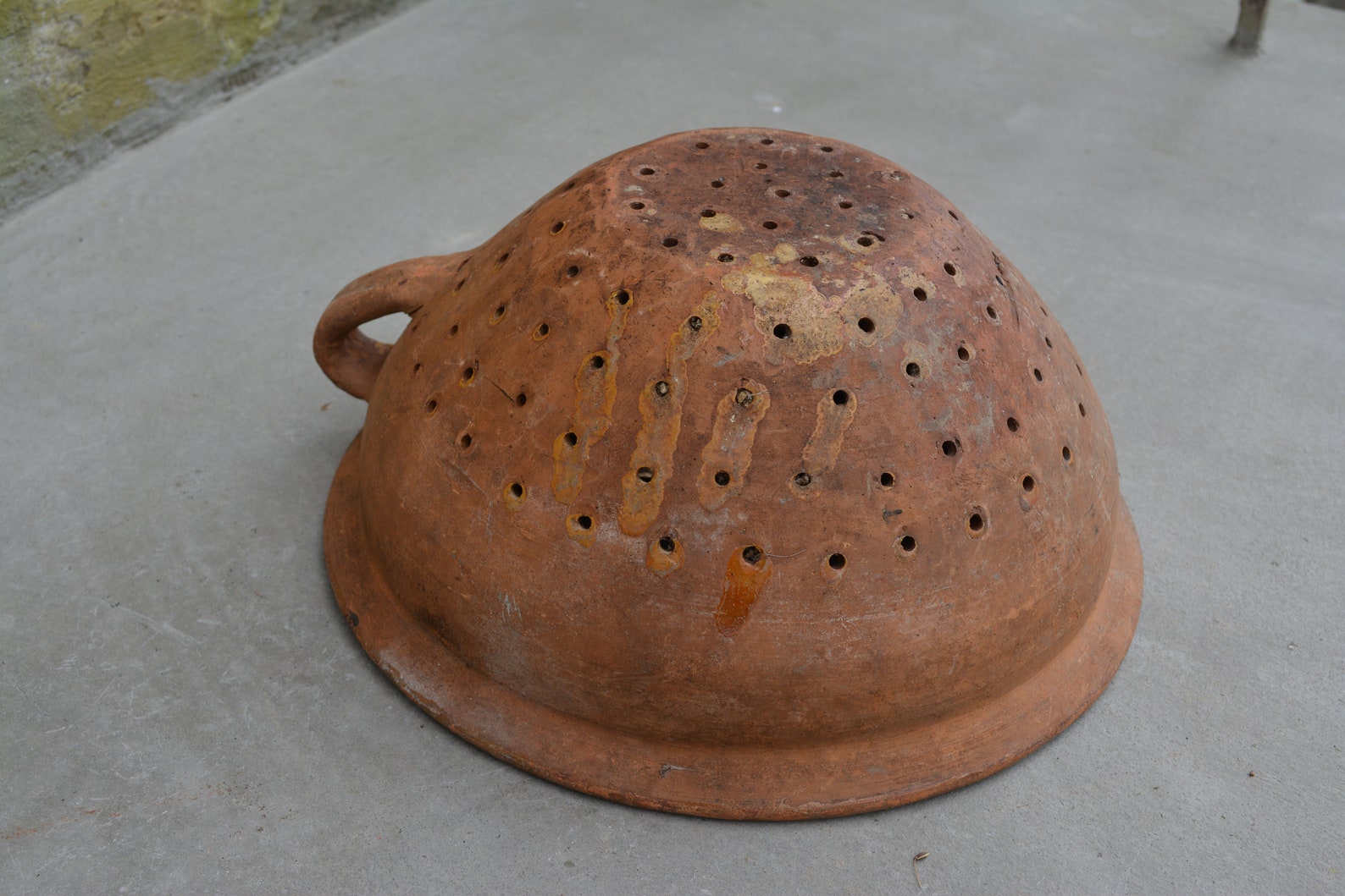 Very old antique ancient clay sieve Rustic bowl Antique | Etsy