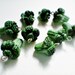 2 BROCCOLI CHARM, Cold Porcelain Veggie, Jewelry Charm, Miniature ...