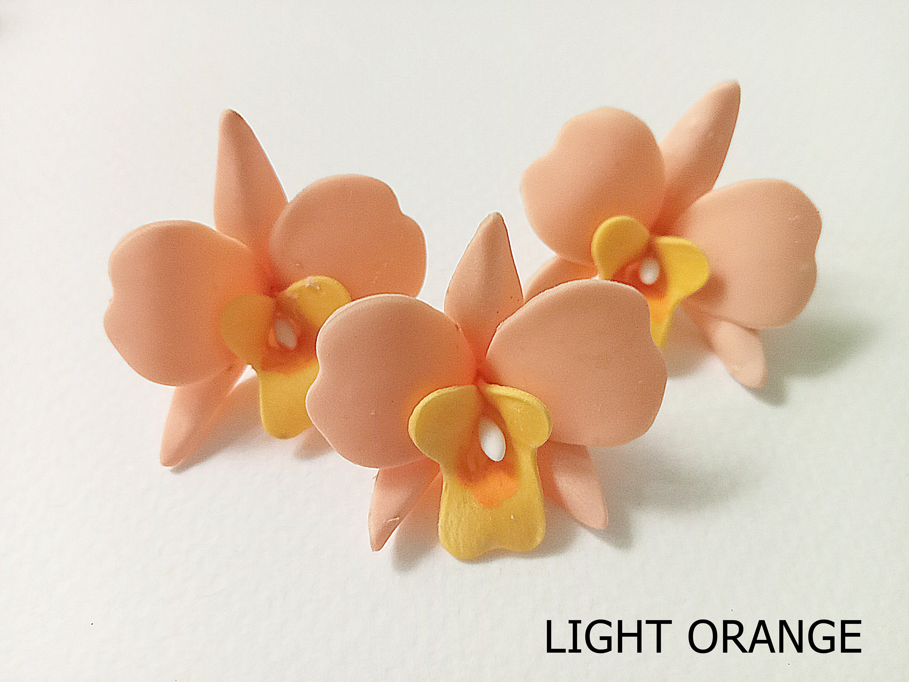 3 ORCHIDS, Handmade Orchids, Porcelain Orchids, Clay Orchids, Orchid ...