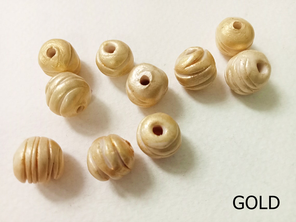 5 Round Rustic Bead, Round Clay Bead, Clay Ball Bead, Rustic Clay Beads ...