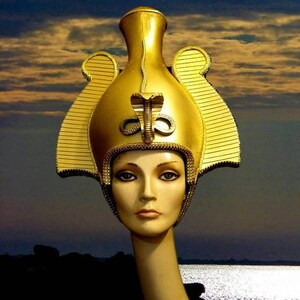 OSIRIS GOLD HEADDRESS, Unisex, Egyptian Crown, Burning Man, Halloween ...