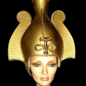 OSIRIS GOLD HEADDRESS, Unisex, Egyptian Crown, Burning Man, Halloween ...