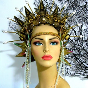 Mermaid Queen Headpiece, READY TO SHIP, Mermaid Headpiece, Burning Man ...