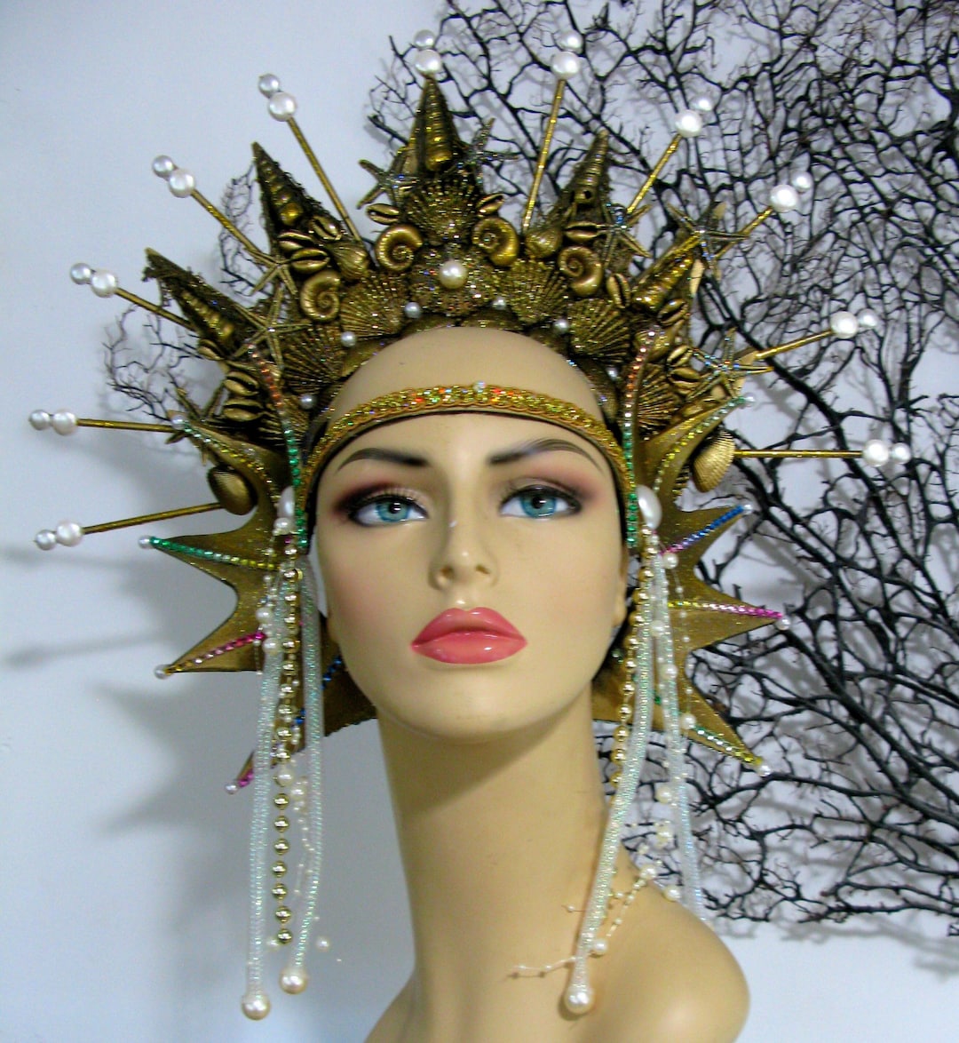 Mermaid Queen Headpiece, READY TO SHIP, Mermaid Headpiece, Burning Man ...