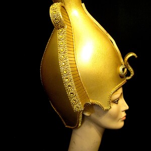 OSIRIS GOLD HEADDRESS, Unisex, Egyptian Crown, Burning Man, Halloween ...