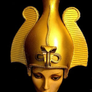 OSIRIS GOLD HEADDRESS, Unisex, Egyptian Crown, Burning Man, Halloween ...