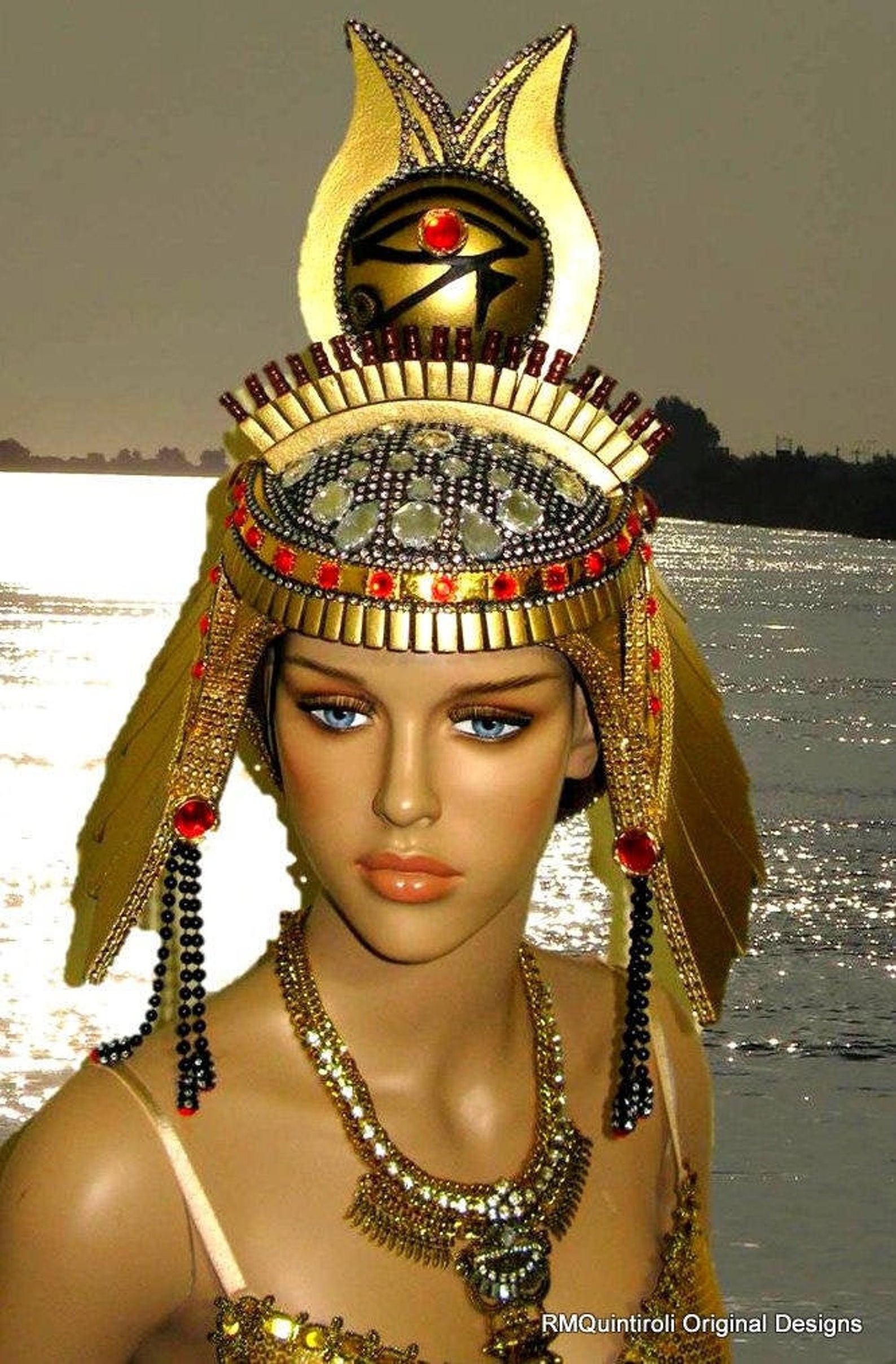 Cleopatra Style Headdress, Egyptian Headdress, Burning Man, Fantasy ...