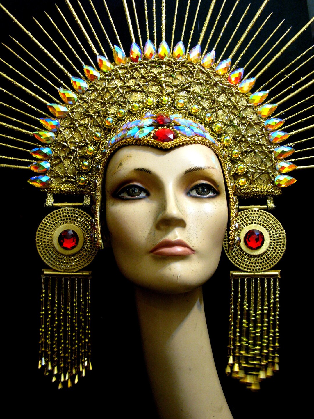 Queen of Sun Headpiece, Burning Man, Halloween Costume, Fantasy Fest ...